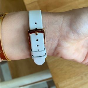 Marc Jacobs | Accessories | Marc Jacobs The Jacobs Analog White Leather ...